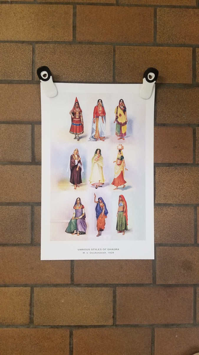 'Various Styles of Ghagra' Print – Brown History